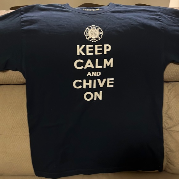 Chive | Shirts | Mens Fire Department Keep Calm And Chive On Tshirt ...